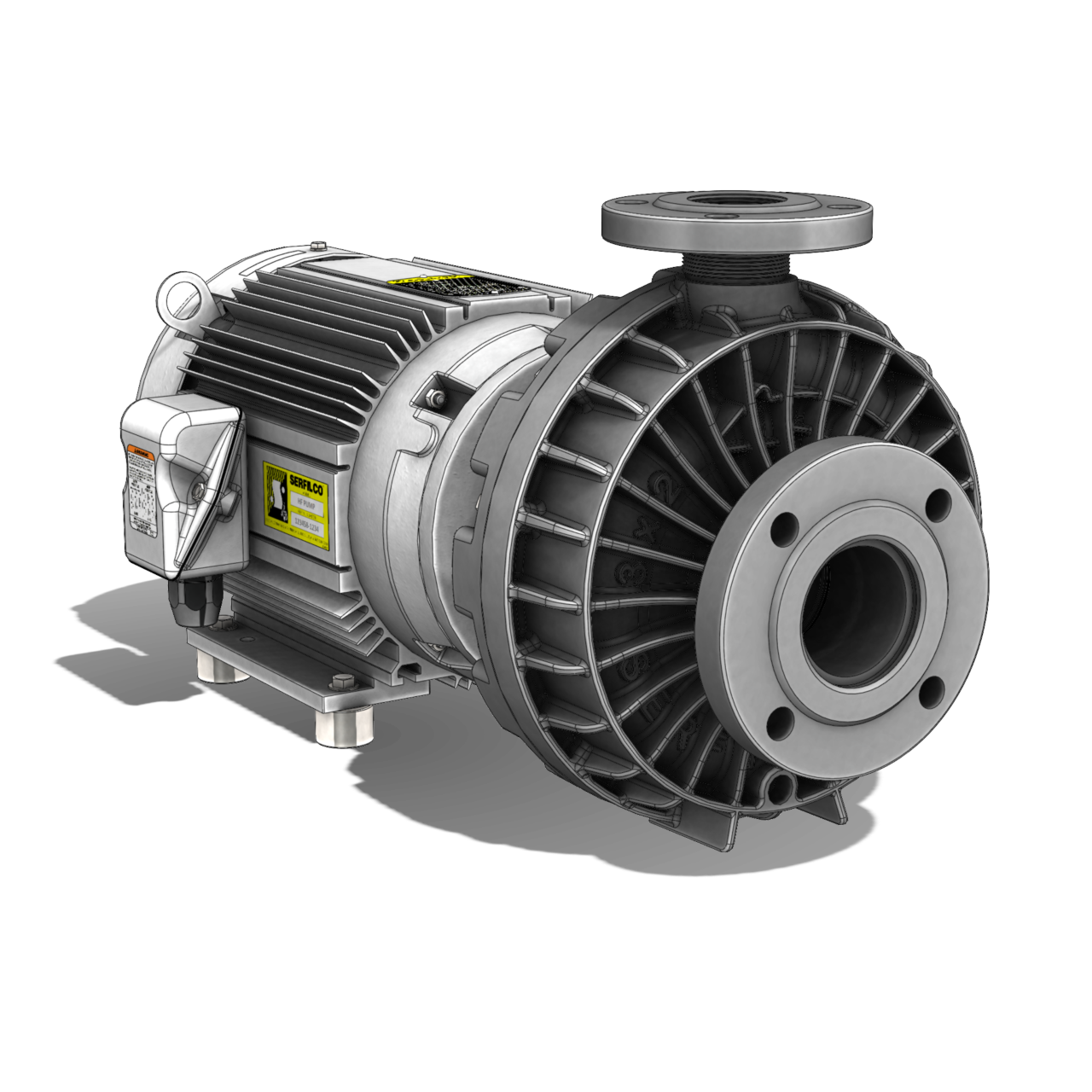 P-47-5017-AX PUMP HF CPVC FKM FPM,Viton 3 Flange 2 Flange - SERFILCO